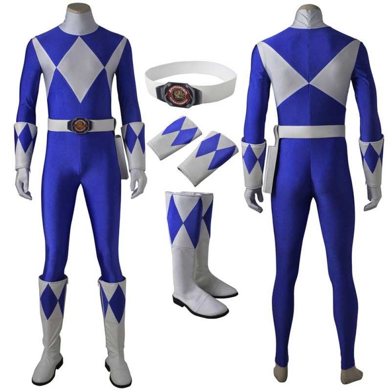 Mighty Morphin Power Rangers Billy Cranston Blue Ranger Cosplay Costume 9466