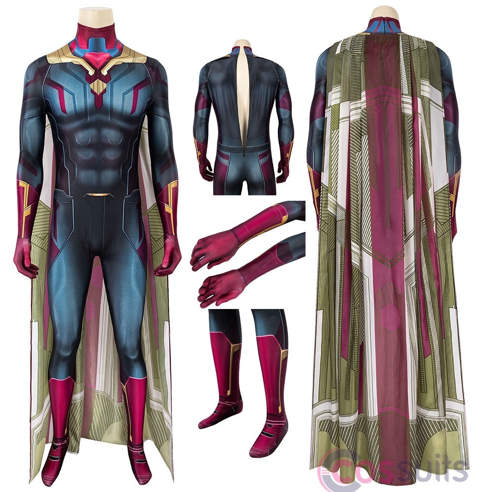 Avengers Infinity War Vision Cosplay Costume - CosSuits